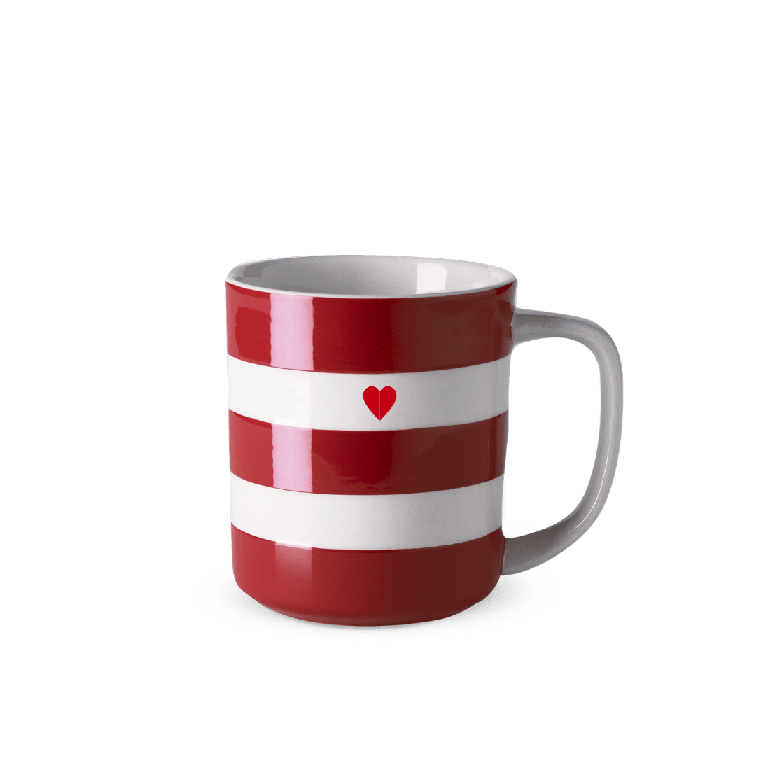 Cornish Red 10oz Heart Mug | Cornishware® | Classic British Kitchenware ...