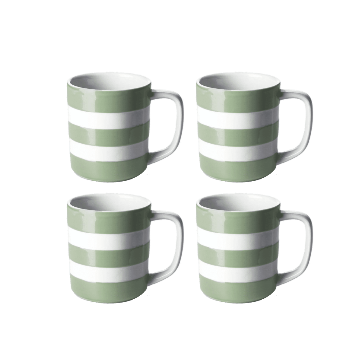 Set of 4 Willow Green mugs 10oz/28cl Mugs