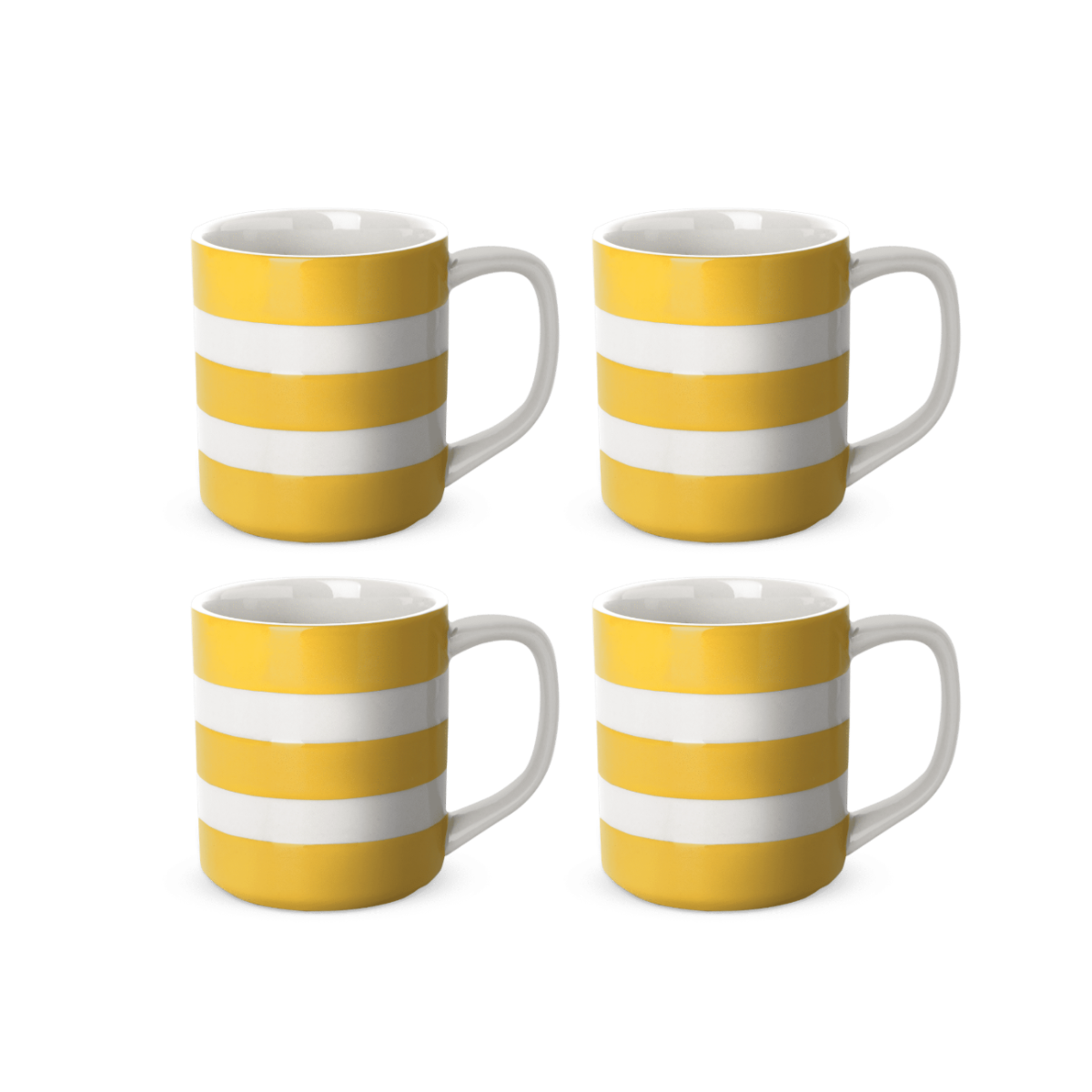 Set of 4 Buttercup Yellow mugs 10oz/28cl | Cornishware® | Classic ...