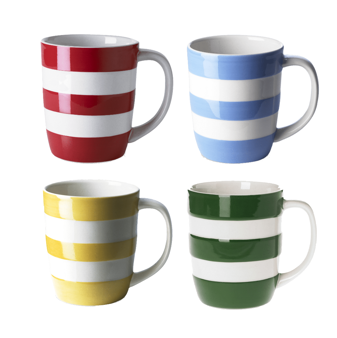 Set of 4 Cornish Colours Mugs 12oz/34cl | Cornishware® | Classic ...