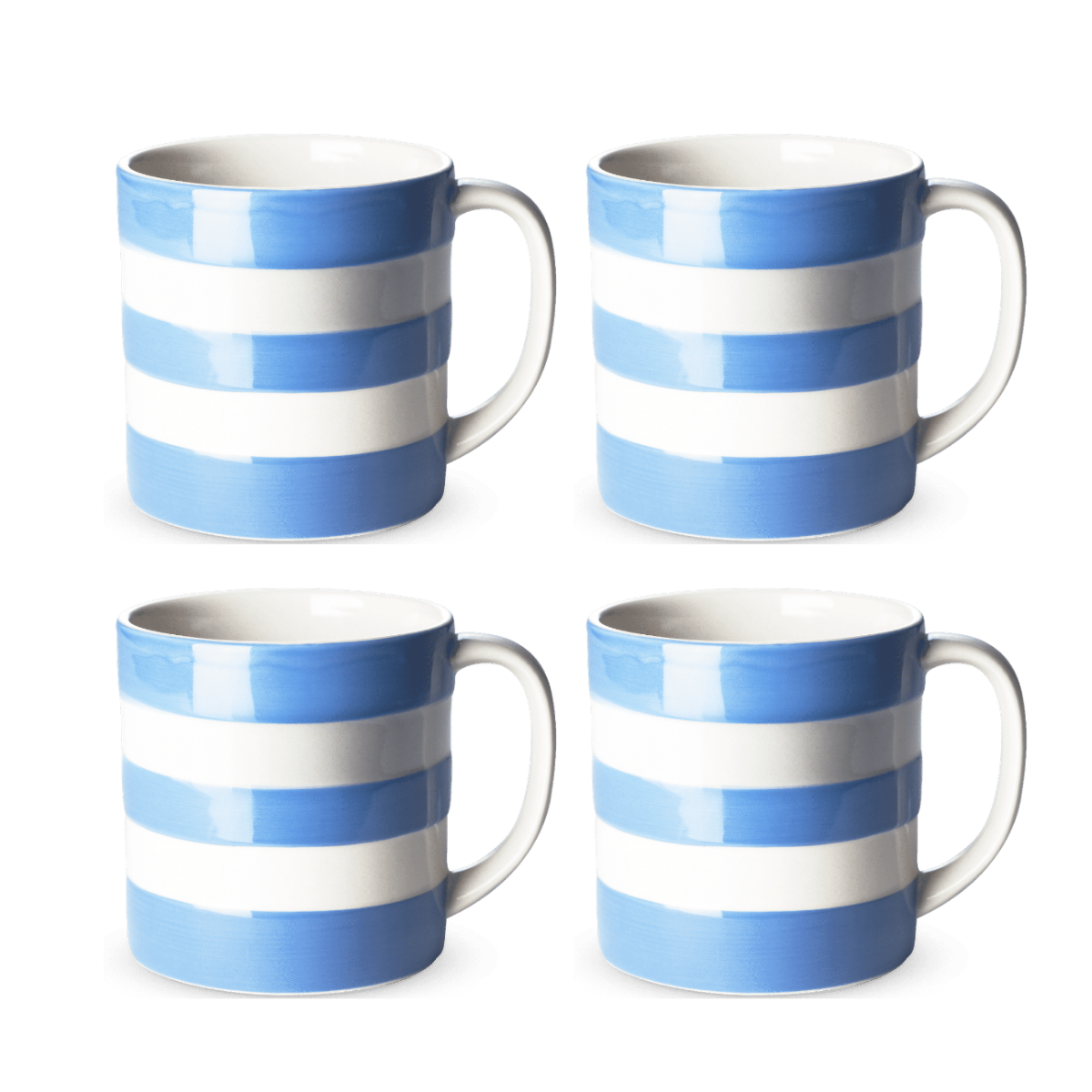 Set of 4 Cornish Blue Mugs 15oz/42cl Mugs