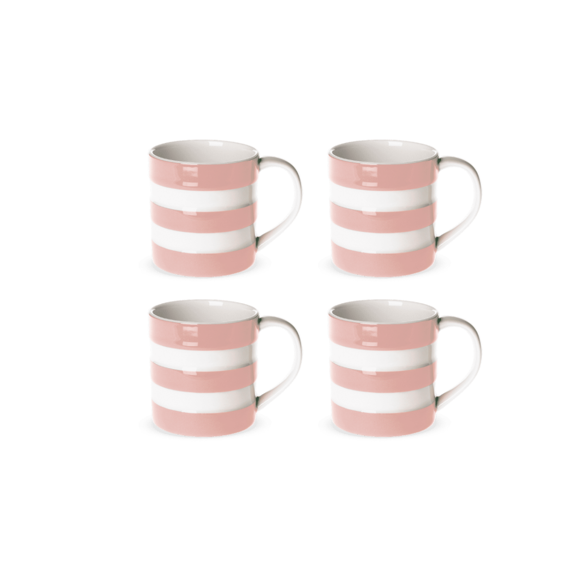 Set of 4 Pink Mugs, 6oz/11cl Mugs