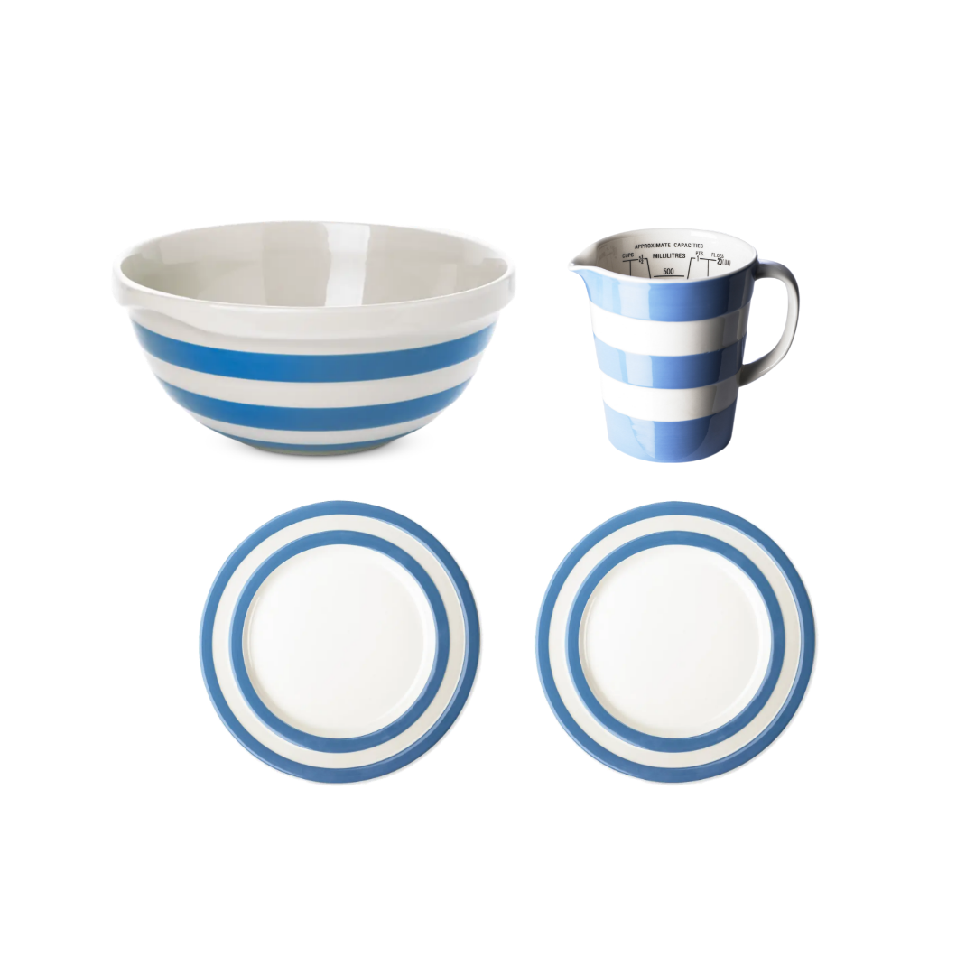 Cornish Blue Pancake Set | Cornishware® | Classic British Kitchenware ...