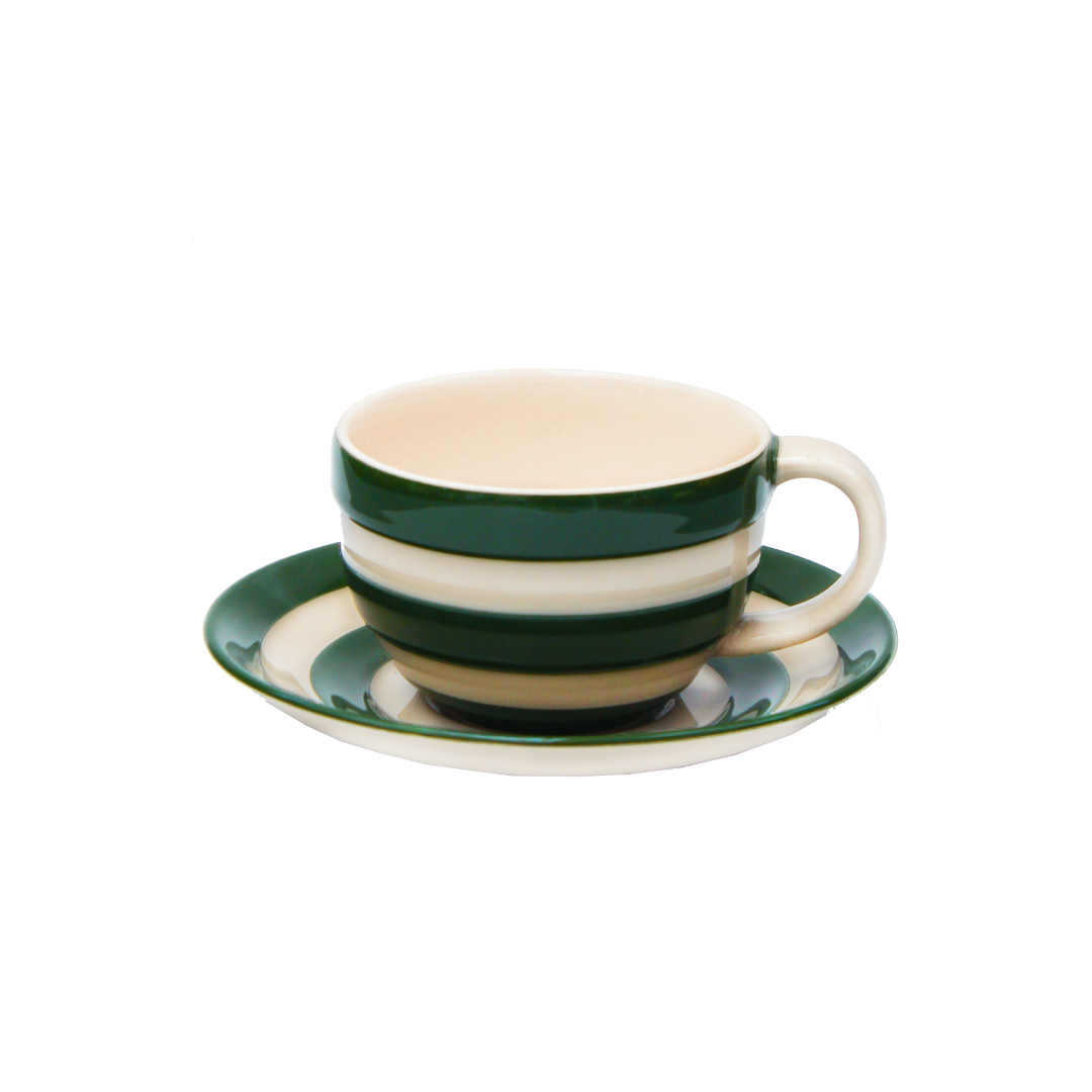 Adder Green Breakfast Cup & Saucer (Seconds) | Cornishware® | Classic ...