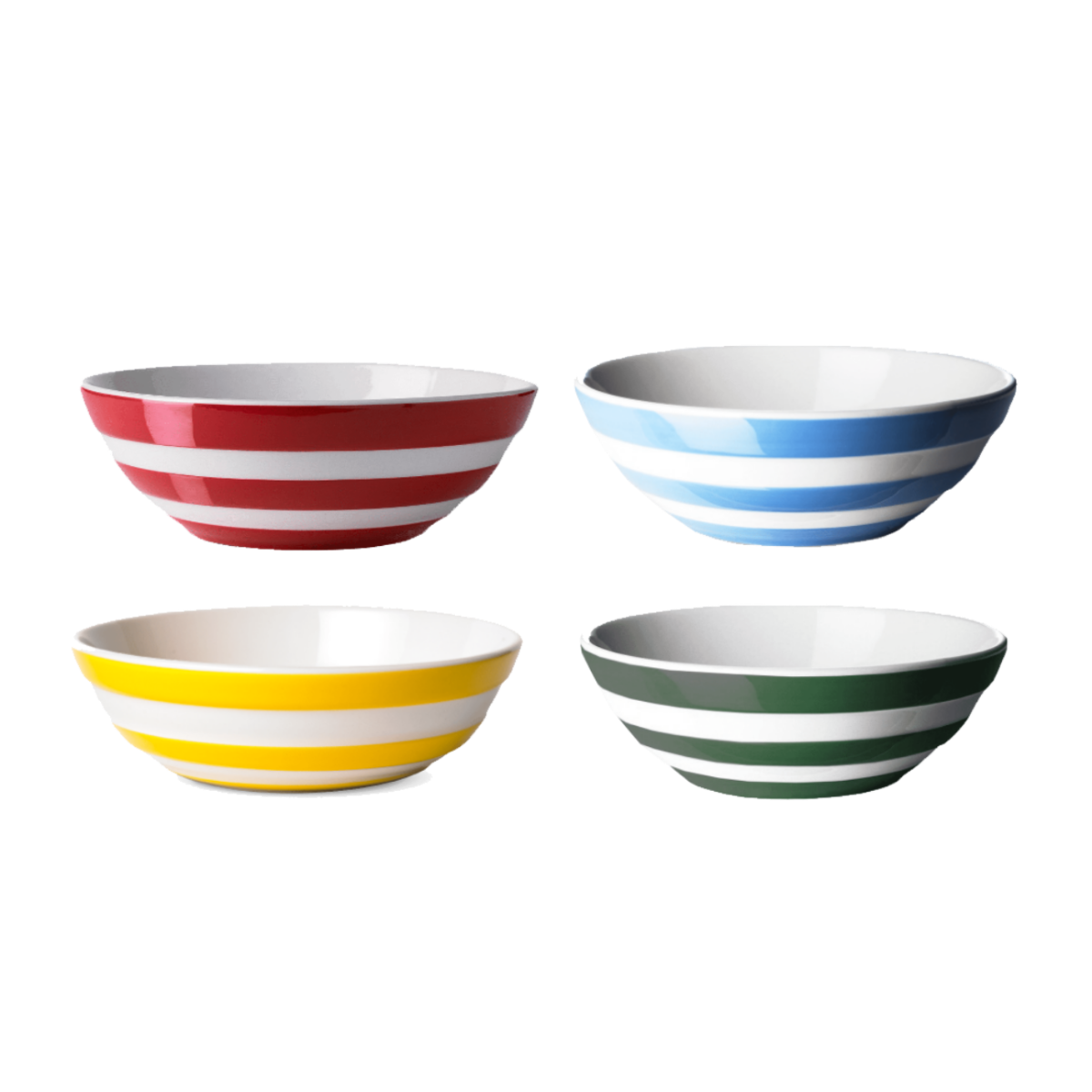 Set of 4 Cornish Colours Cereal Bowls | Cornishware® | Classic British ...