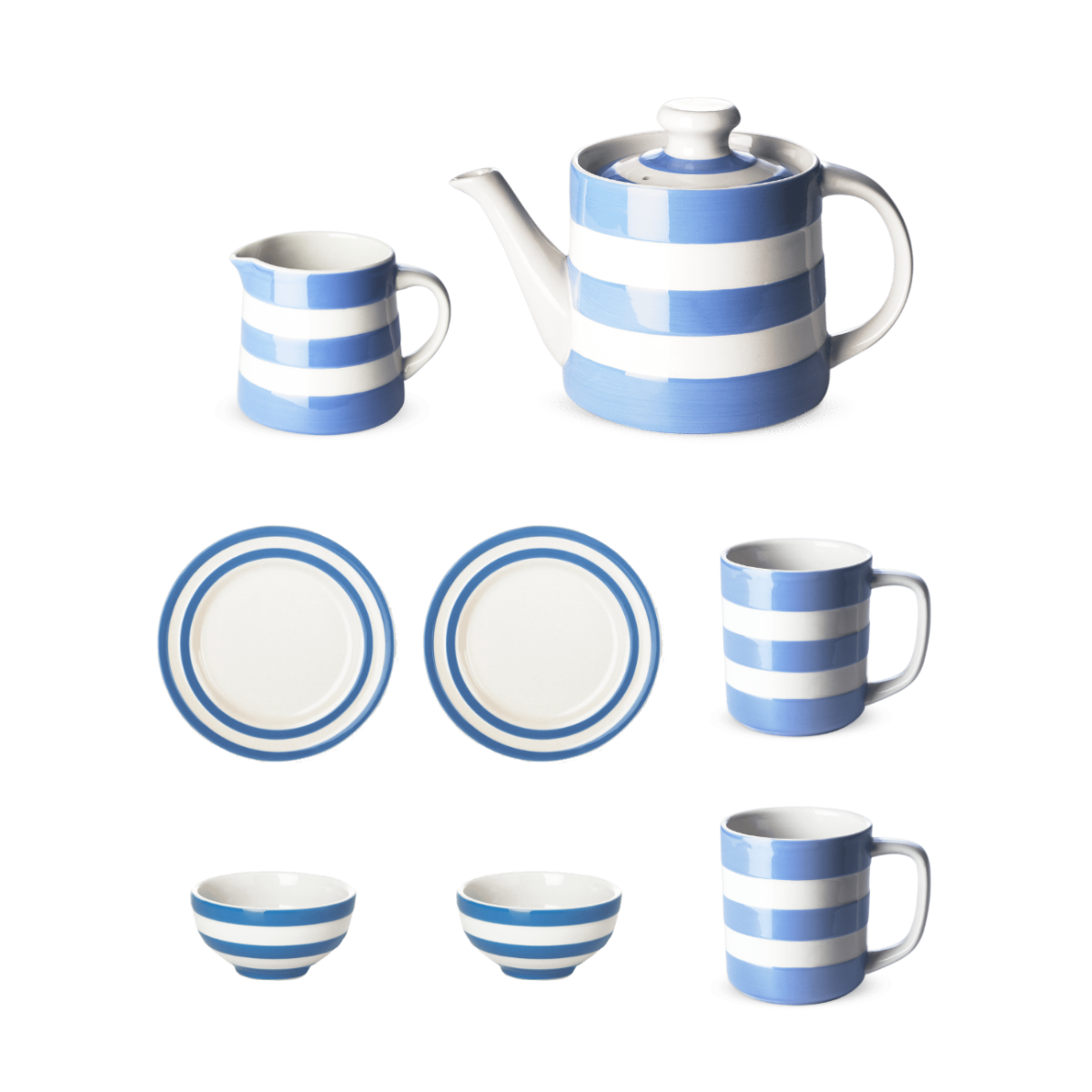 Cornish Blue Cream Tea Set Sets