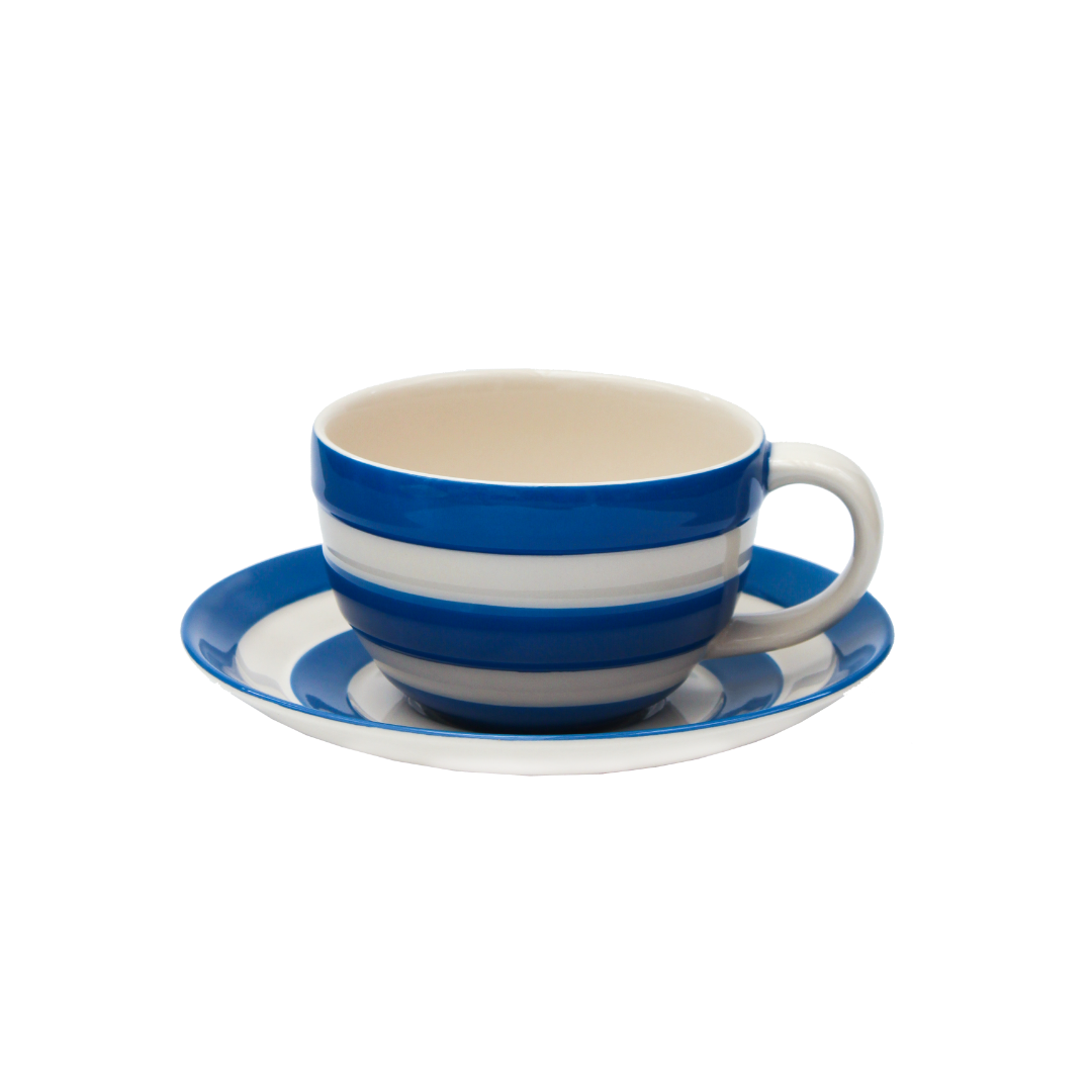 Cornish Blue Breakfast Cup and Saucer | Cornishware® | Classic British ...