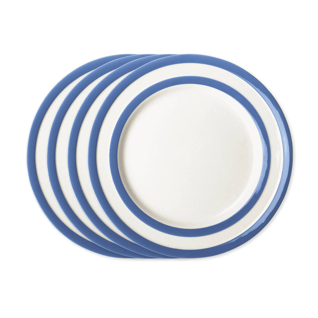 Set of 4 Cornish Blue Main Plates 28cm (Seconds) | Cornishware ...