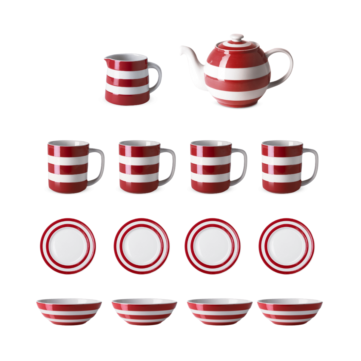 Cornish Red Breakfast Set with mugs Sets