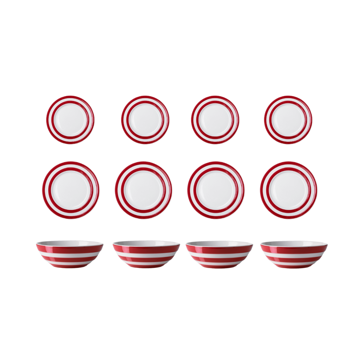 Cornish Red Plate & Bowl Starter Set | Cornishware® | Classic British ...