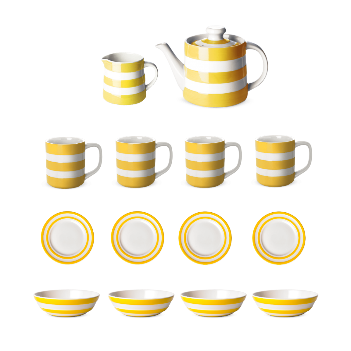 Cornish Yellow Breakfast Set with Mugs | Cornishware® | Classic British ...