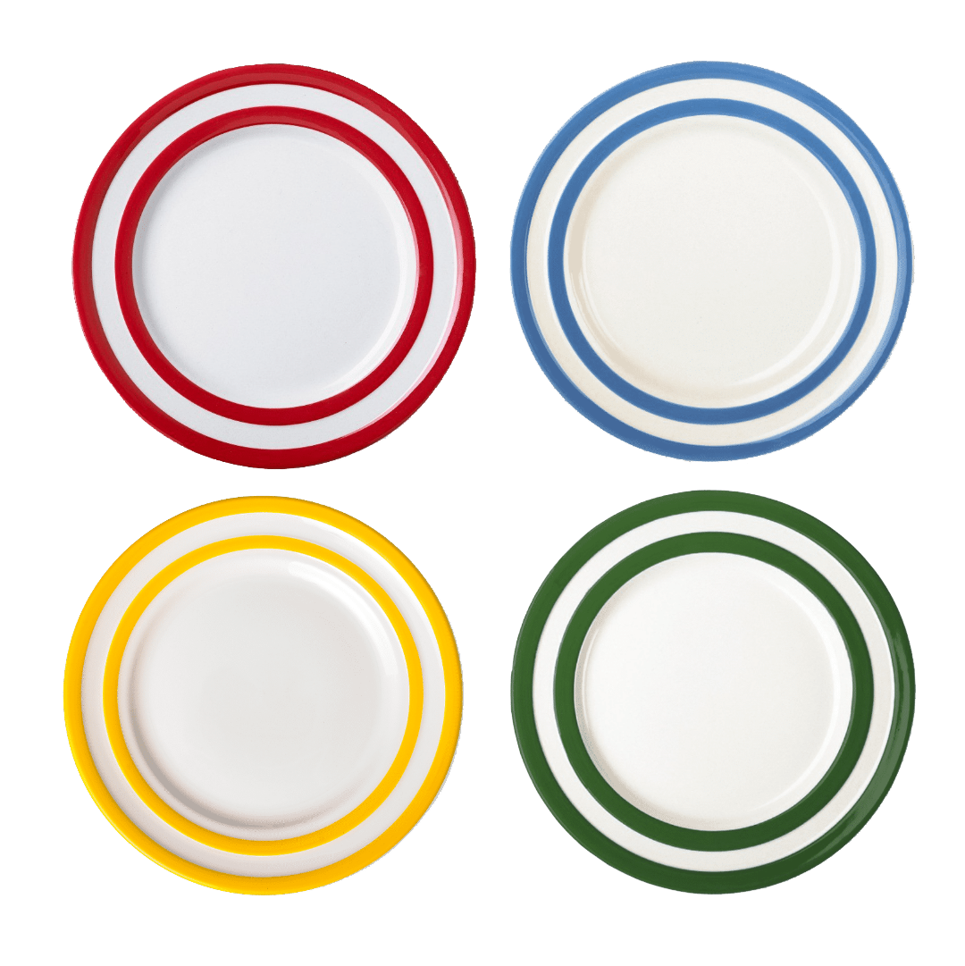 Set of 4 Cornish Colours Main Plates | Cornishware® | Classic British ...