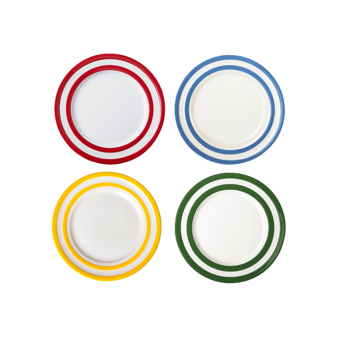 Set of 4 Cornish Colours Side Plates 18cm | Cornishware® | Classic ...