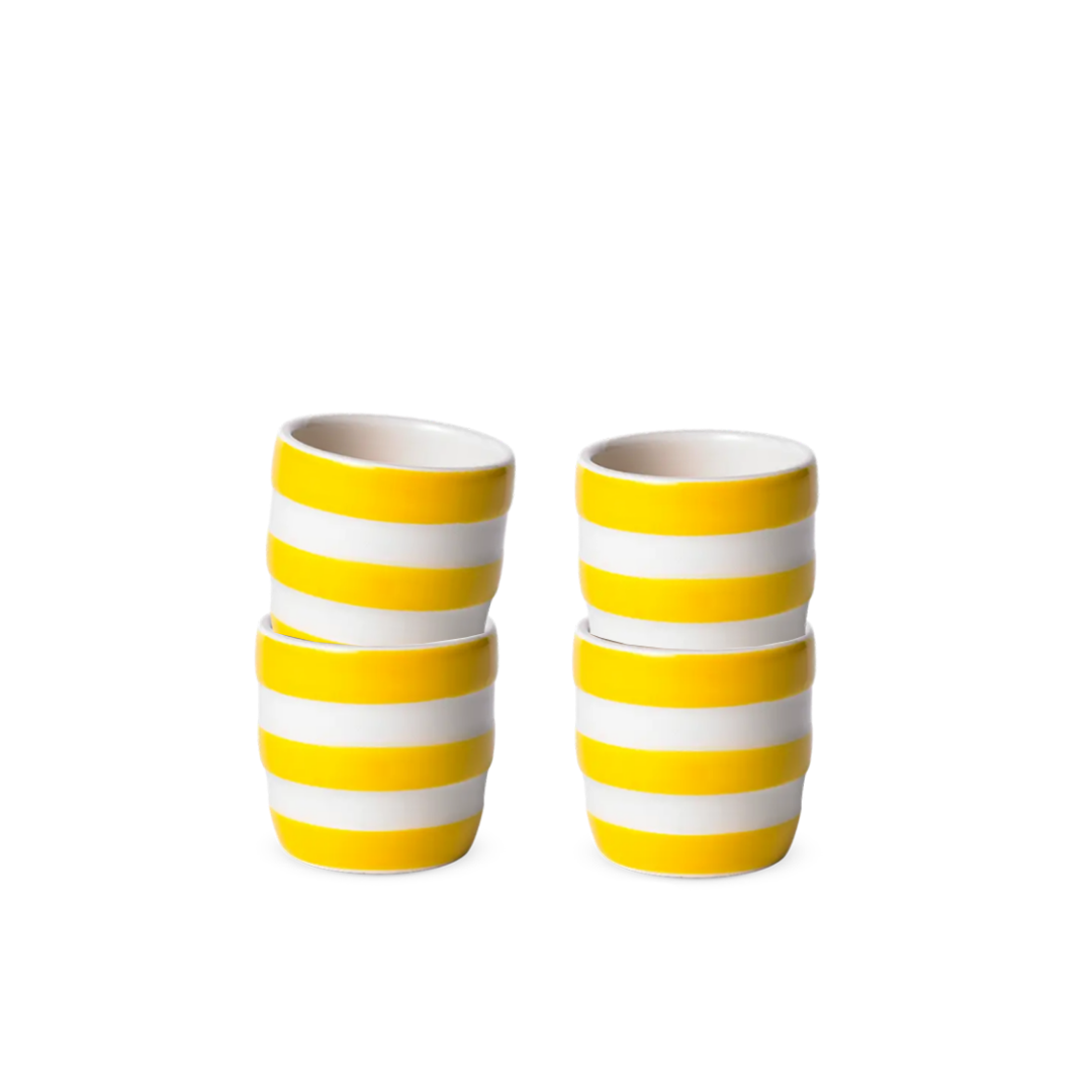 Set of 4 Cornish Yellow Egg Cups | Cornishware® | Classic British ...