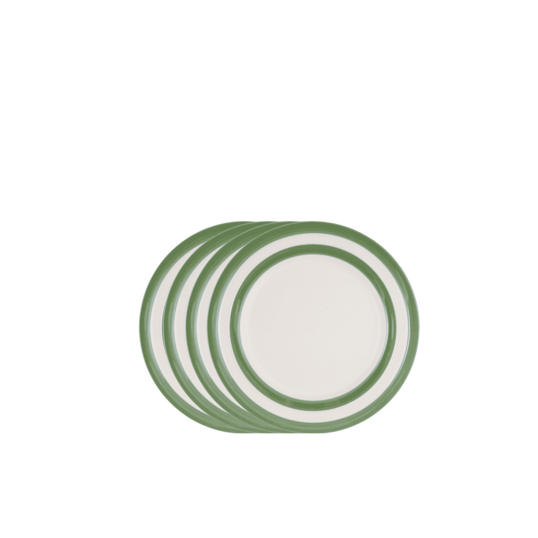 Set of 4 Willow Green Side Plates (Seconds) | Cornishware® | Classic ...