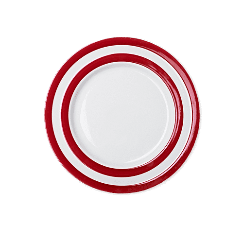 Set of 4 Cornish Red Main Plates 28cm | Cornishware® | Classic British ...