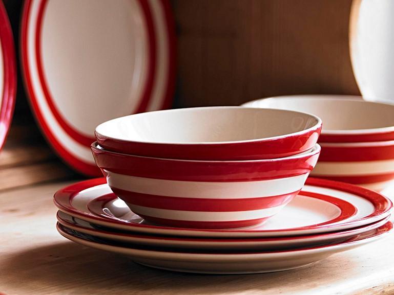 Cornish Red Breakfast Plate & Bowl Set | Cornishware® | Classic British ...